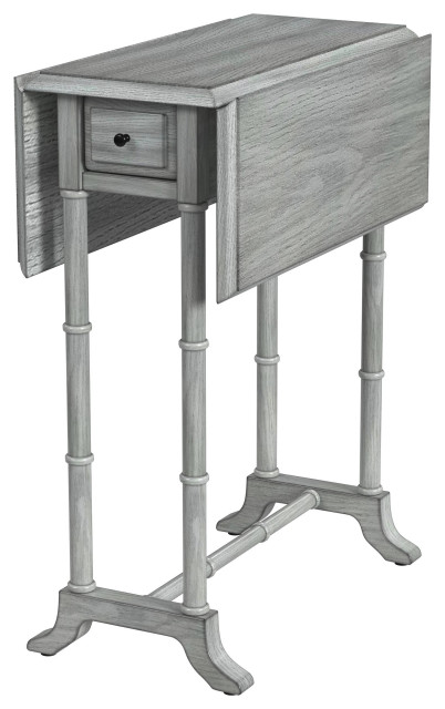 Darrow Drop-Leaf Wood Side Table - Asian - Side Tables And End Tables ...