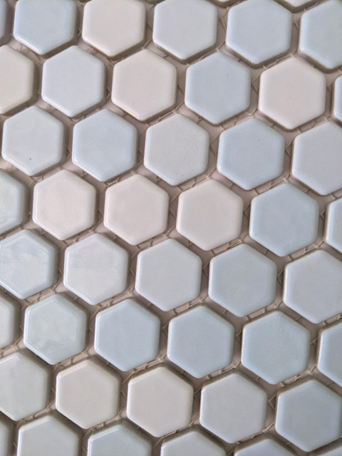 12"x12" Light Blue Hexagon Mosaic Tile - Contemporary - Mosaic Tile ...