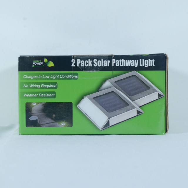Solar Powered Stainless Steel Outdoor Integrated LED Pathway Light, Set ...