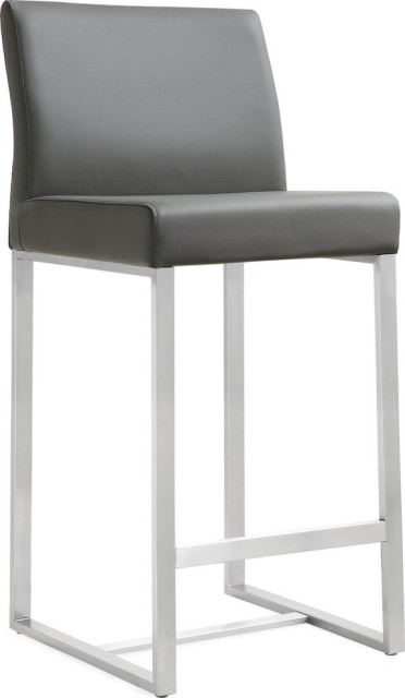 Denmark Stainless Steel Stool, Set of 2, Counter Height - Contemporary ...