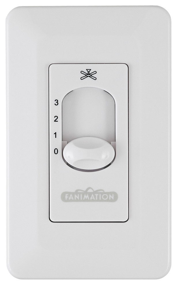 Three Speed Wall Control Non-Reversing, Fan Speed Only, White ...