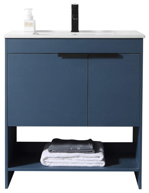 Phoenix Bath Vanity With Ceramic Sink Full assembly Required, 30 Inch ...