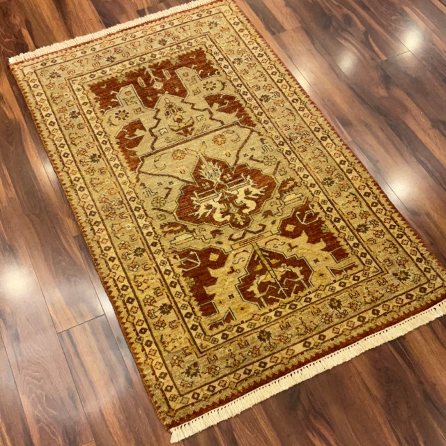 Kaoud Rugs 3x5 rectangle rust ant mahal area rug - Mediterranean - Area ...