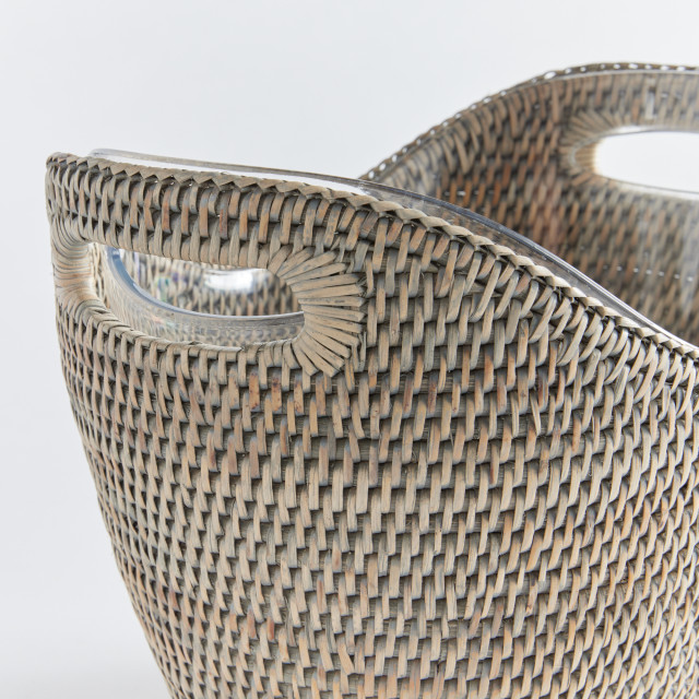 Burma Rattan Beverage Tub Large - Transitional - Ice Tools And Buckets ...