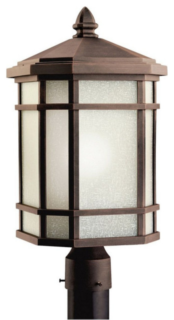 -1 light Outdoor Post Mount-Arts and Crafts/Mission inspirations-20 ...