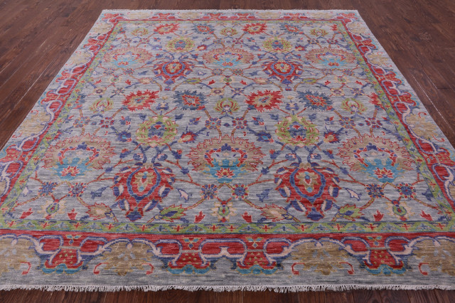 10' Square Hand-Knotted William Morris Wool Rug - Q15605, 9' 11" X 10 ...