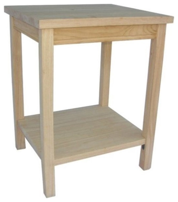 International Concepts Unfinished Accent Table Ready To Assemble ...