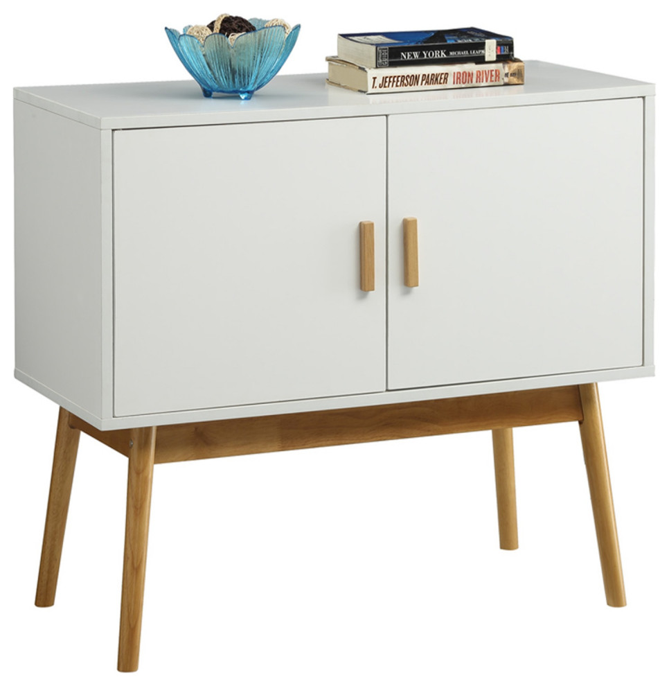 Oslo Storage Console With Cabinet And Shelves - Midcentury - Console ...