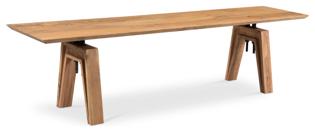 Branch Live Edge Industrial Bench - Industrial - Dining Benches - by ...