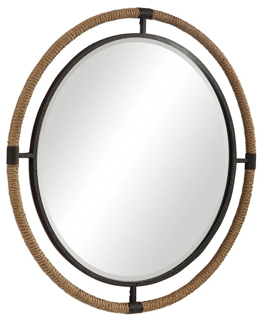 Uttermost Melville Coastal Round Mirror - Beach Style - Wall Mirrors ...