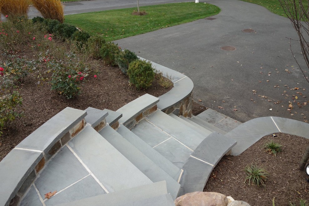 Grande Entrance & Retaining Wall - Bluestone, Retaining Wall, Steps ...