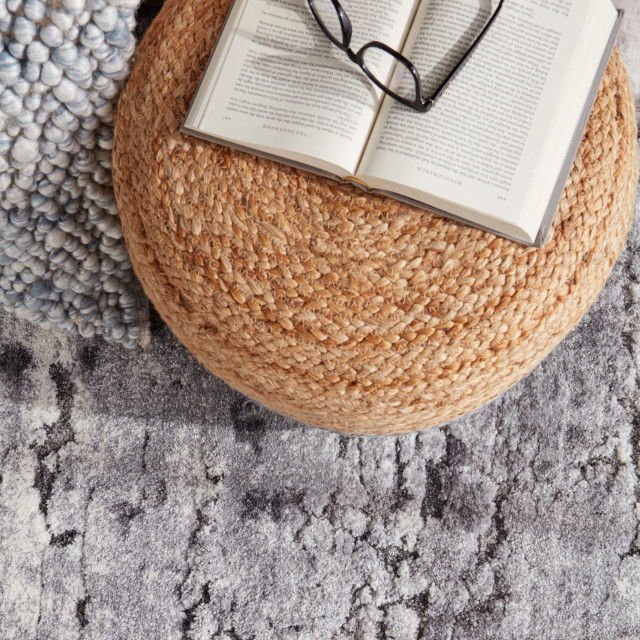 Jaipur Living Mesa Beige Solid Round Pouf - Beach Style - Floor Pillows And Poufs - by GwG ...