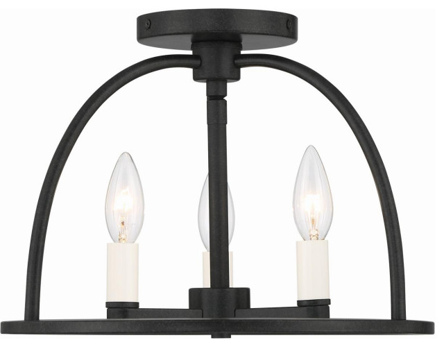 Crystorama ABB-3003-VG_CEILING 3 Light Semi Flush - Transitional ...