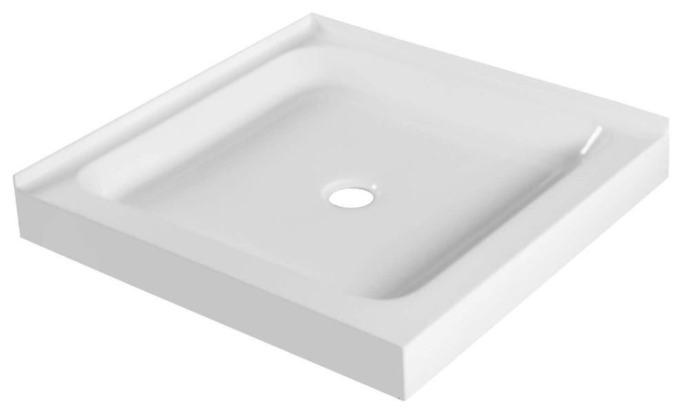 Fine Fixtures Double Threshold Acrylic Shower Base, 36 X 36 - Modern ...