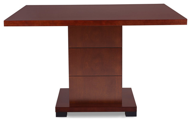 Zuri Furniture Modern Ford Light Cherry Wood Square Conference Table ...