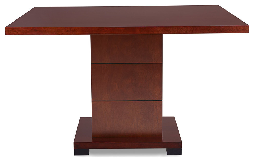 Zuri Furniture Modern Ford Light Cherry Wood Square Conference Table ...