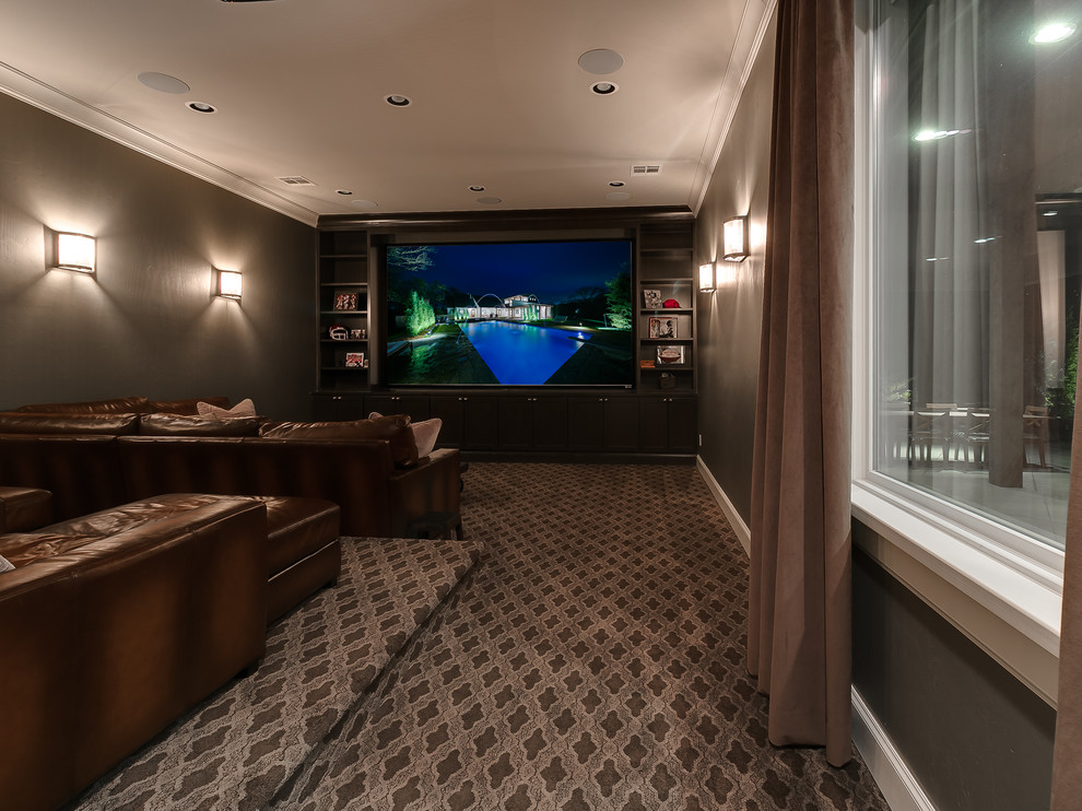 Modern Farmhouse - Farmhouse - Home Theater - Oklahoma City - by Chad ...