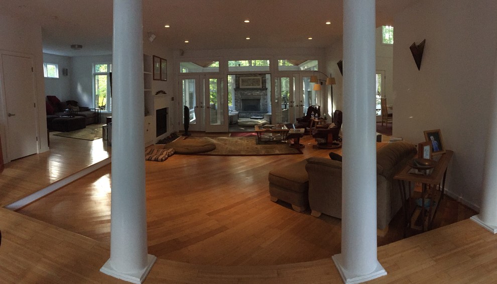 Living Room - Difficult space - how to place furniture w/patio entry ...