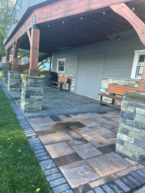 Mixed paver patio - Eclectic - Patio - Seattle - by KGR Design | Houzz UK