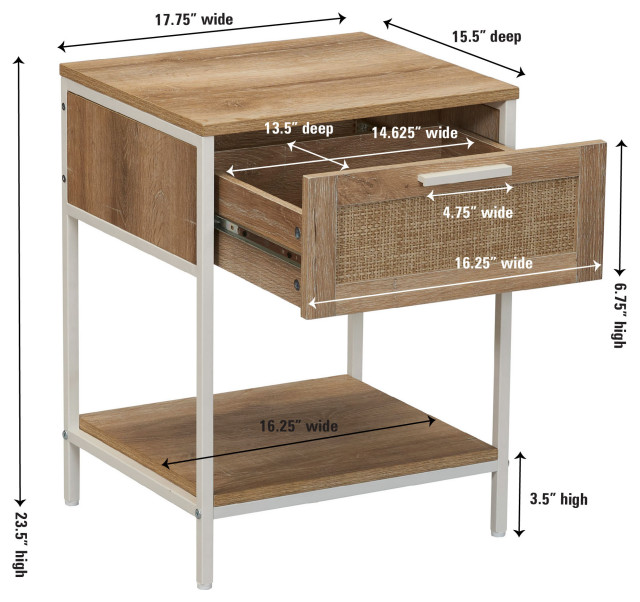 Woven Rattan End Table - Tropical - Side Tables And End Tables - by ...