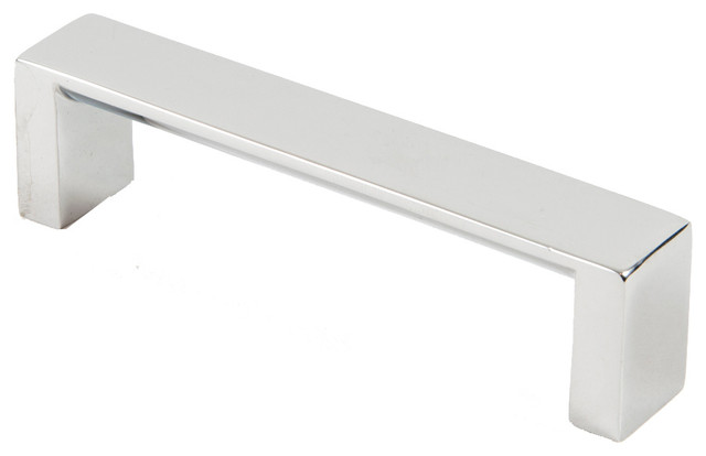 4" Modern Square Pull, Chrome - Transitional - Cabinet And Drawer ...