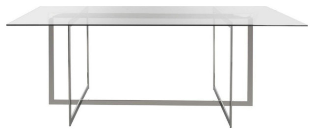 Kobe Polished Glass Top Dining Table - Contemporary - Dining Tables ...