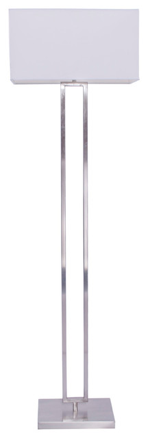 Fangio Lighting's #1755 60" Modern Metal Table Lamp In Brushed Nickel - Transitional - Floor ...