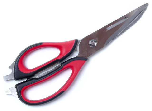 9" Zhang Xiao Quan Red Handle Pull Apart Scissors - Contemporary ...