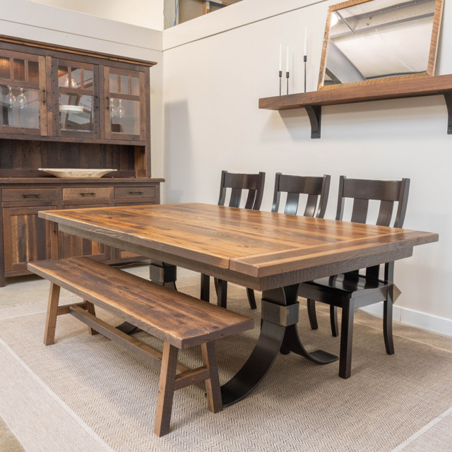 Tabernash Rectangular Barnwood Dining Table, 48x72 - Industrial ...