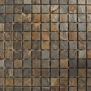 1"x1" Slate Multicolor Natural Stone Mosaic