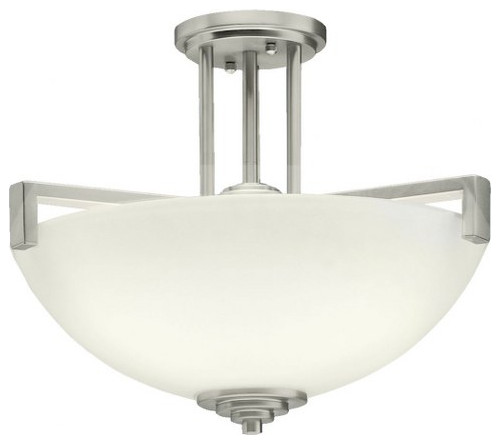 3 Light Contemporary Minimalist Inverted Pendant Light Fixture Satin ...