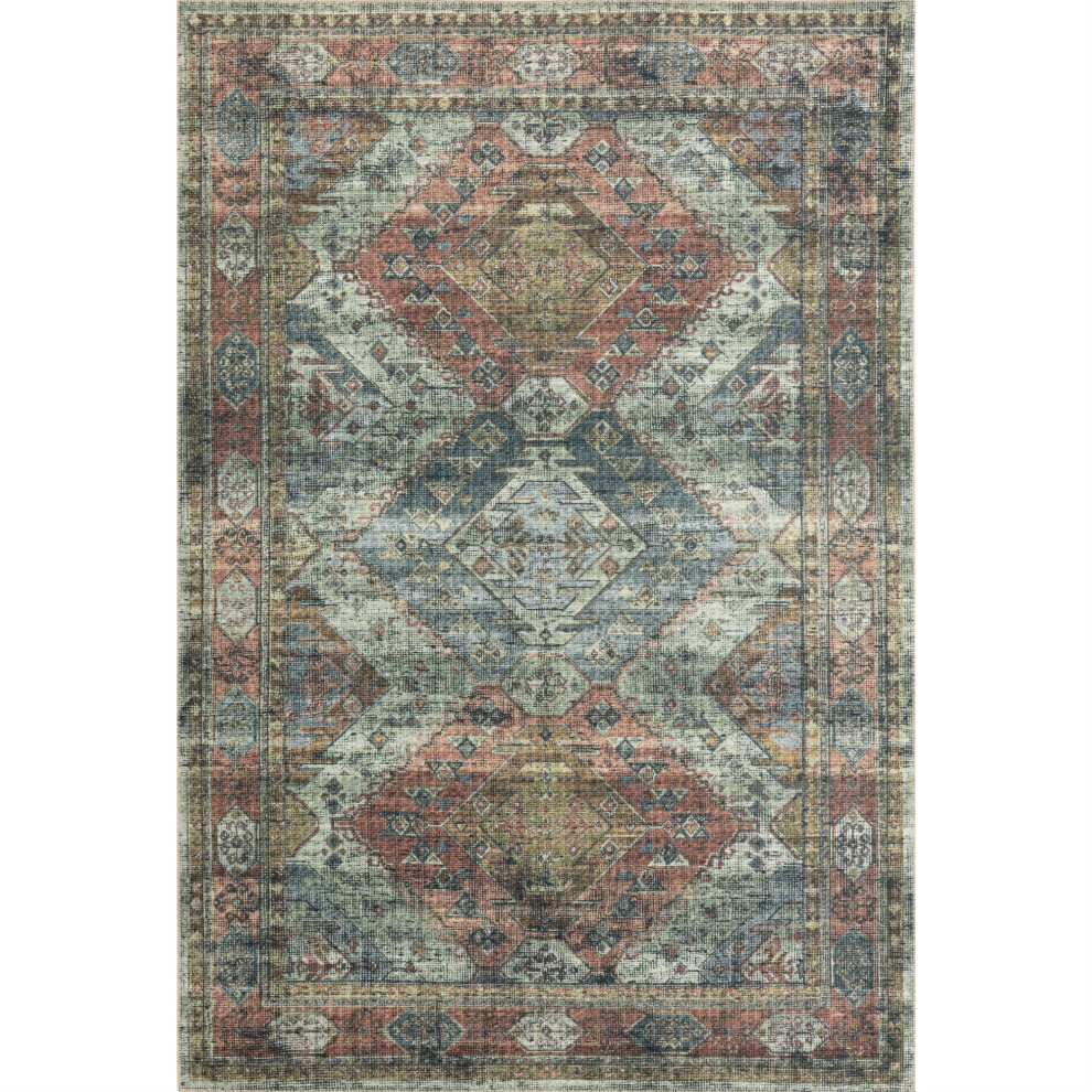 Sky-06 Apricot, Mist 6'x6' Round Rug - Southwestern - Area Rugs - by ...