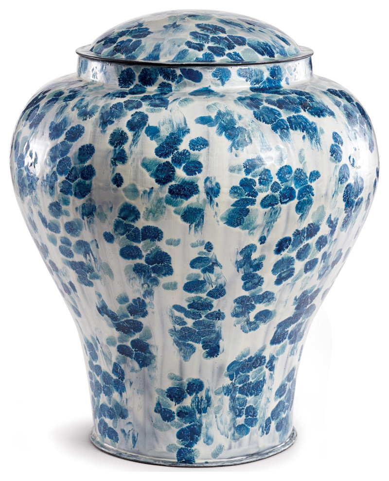 Floret Lidded Urn, Tall - Contemporary - Decorative Jars And Urns - by ...
