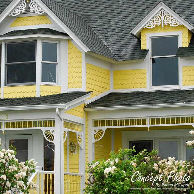 72"Wx12"Hx1"P, 4/12 Pitch Baile Architectural Grade PVC Gable Pediment ...