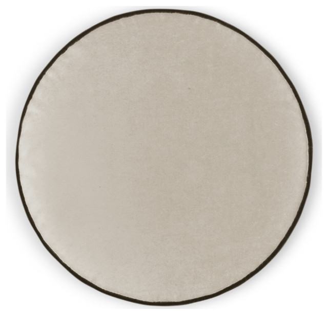 Posh Circle Pillow - Ivory, 18" x 18" - Transitional - Decorative ...