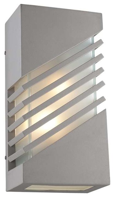 PLC 2-Light Outdoor Fixture Perlage Collection, Silver - Modern ...