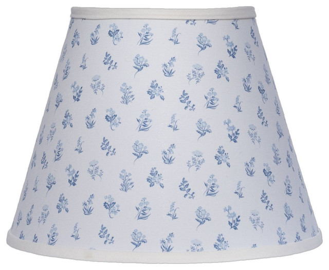 English Garden Blue Floral Shade, 10", Empire With Spider Fitter ...