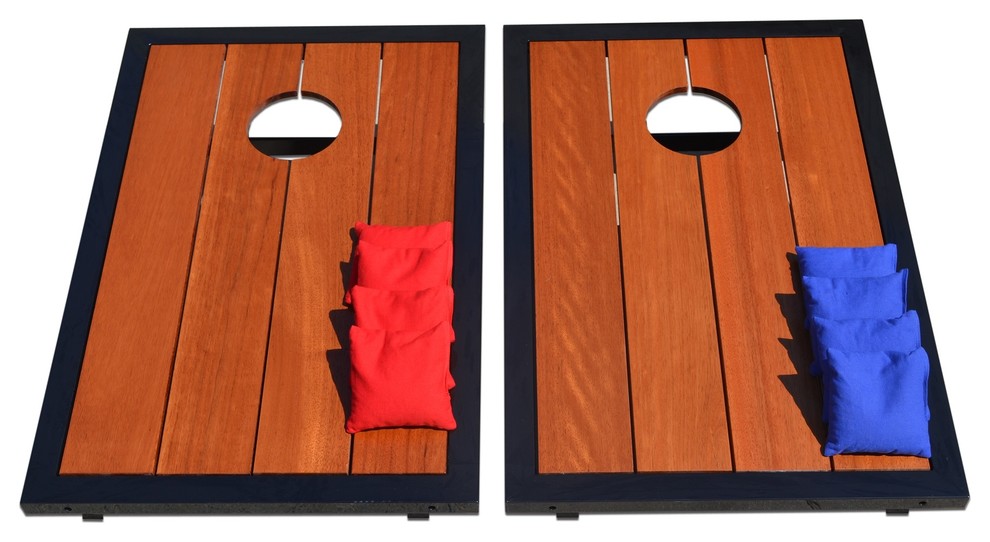 GoSports Premium Wood CornHole Set with Powder Coated Frame, 8 Bags ...