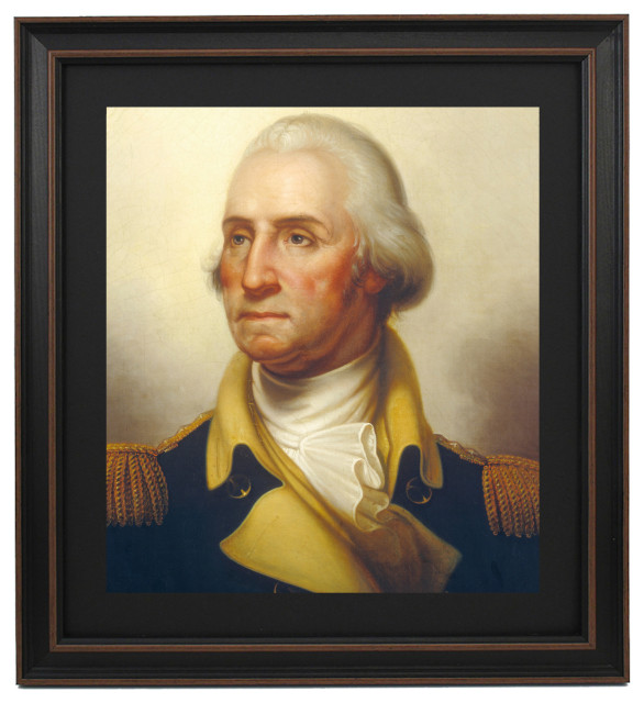 Framed George Washington Portrait by Rembrandt Peale, Circa 1850 ...