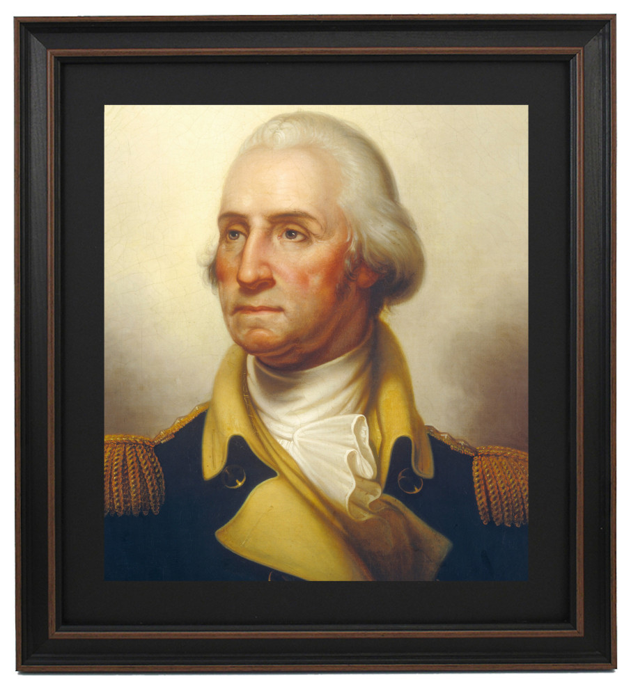 Framed George Washington Portrait by Rembrandt Peale, Circa 1850 ...
