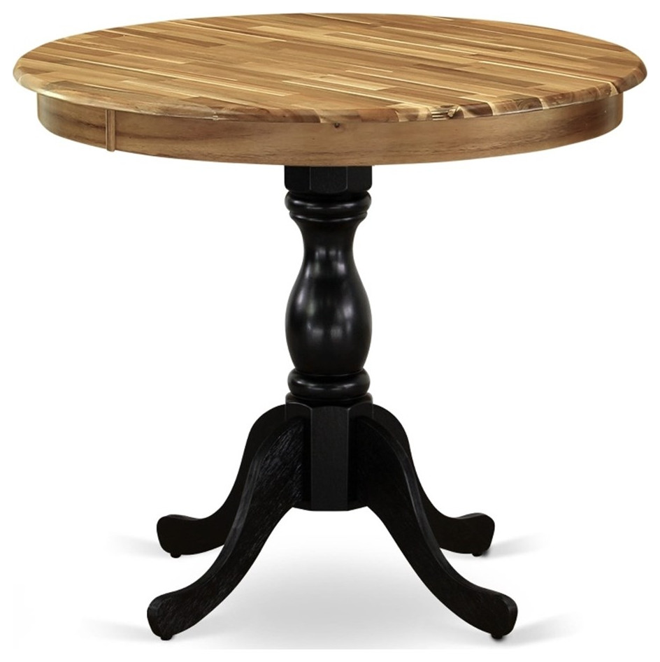 AMT-ANB-TP - Dining Table for Compact Space - Natural Top & Black ...