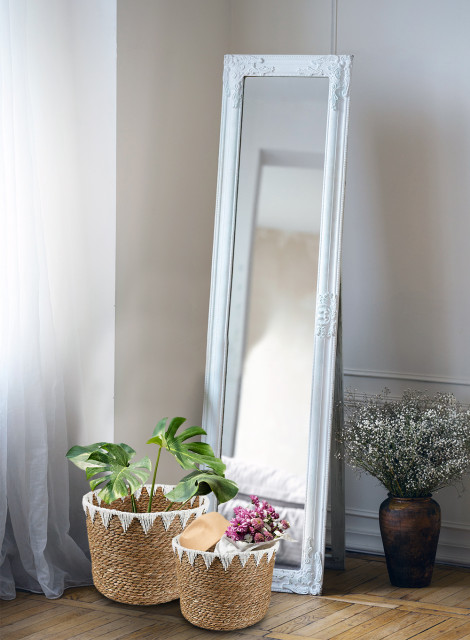 Serene Spaces Living Handmade Cattail Leaf Basket, Small - Tropical ...