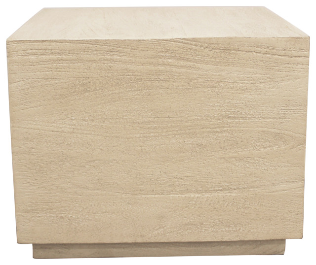 Flagstaff 20" Square Side Table, Stone Natural - Transitional - Side ...