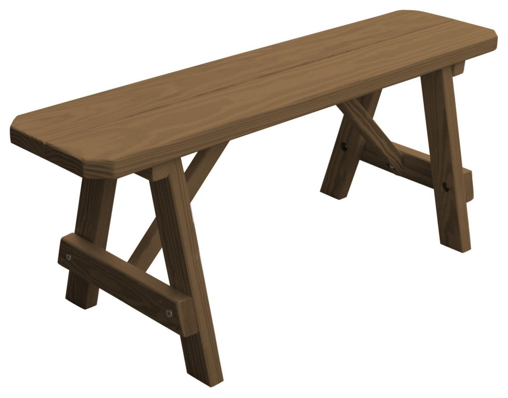 Cedar Traditional Bench, 4 Foot - Transitional - Outdoor Benches - by ...