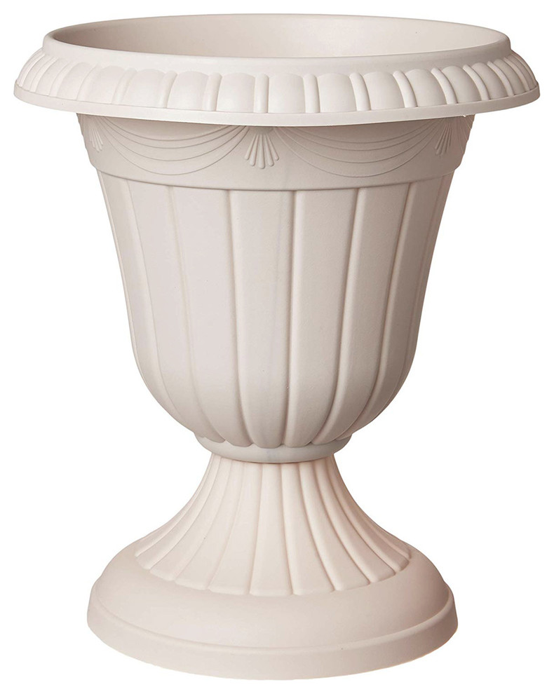 Classic Plastic Urn Planter, Medium - Traditional - Outdoor Pots And ...