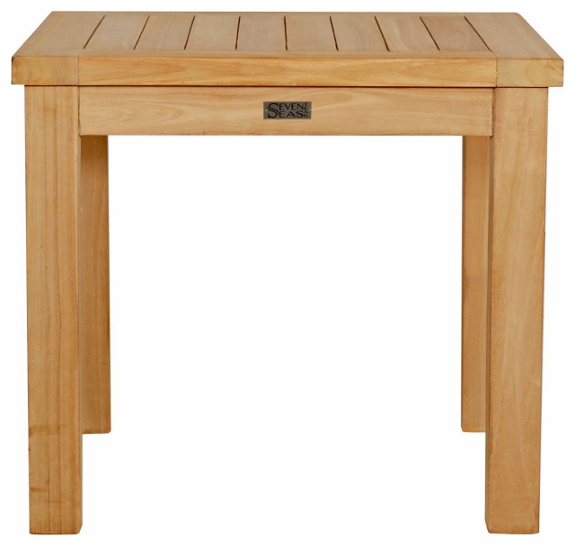 Teak Wood Somers Bathroom Side Table, Large - Transitional - Shower ...