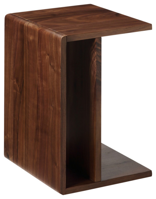 12.5 Inch Accent Table Walnut Brown Contemporary - Transitional - Side ...