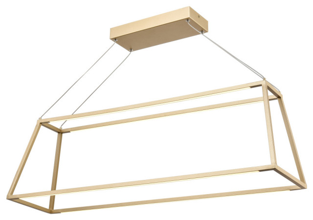 Minimalist 36'' Wide LED Island Light Soft Gold, 36'' - Modern ...