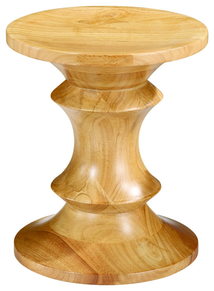 Fine Mod Imports Walnut Stool Style A, Natural - Traditional - Accent ...