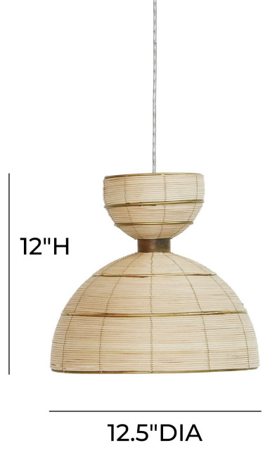 Lydia Rattan Pendant Lamp - Tropical - Pendant Lighting - by TOV ...